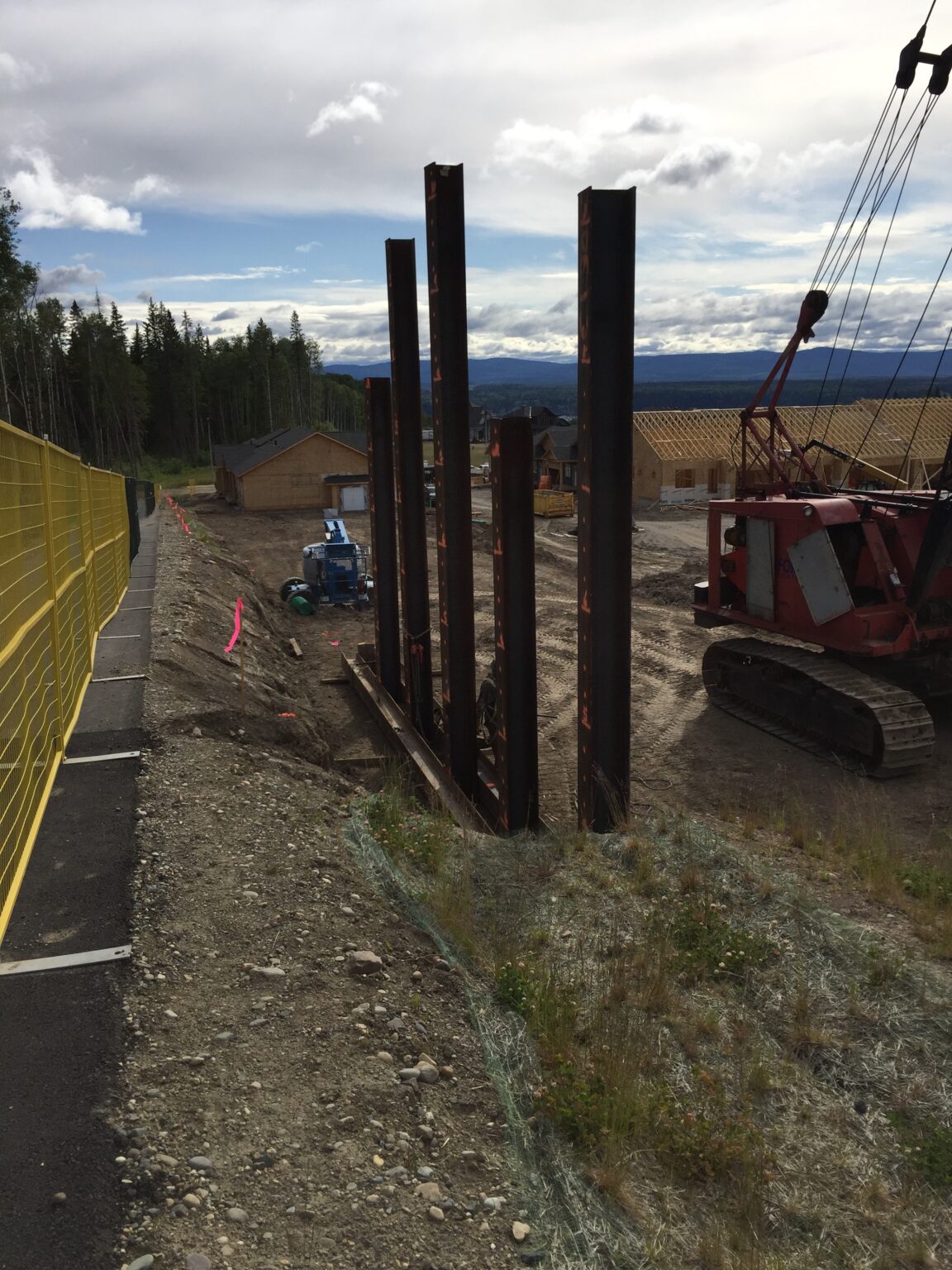 Soldier Pile Wall with Precast Concrete Lagging Panels
